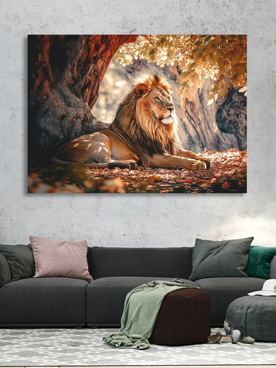 Картина Львы, Львиное благородство из коллекции "Львы", 40х60 см.