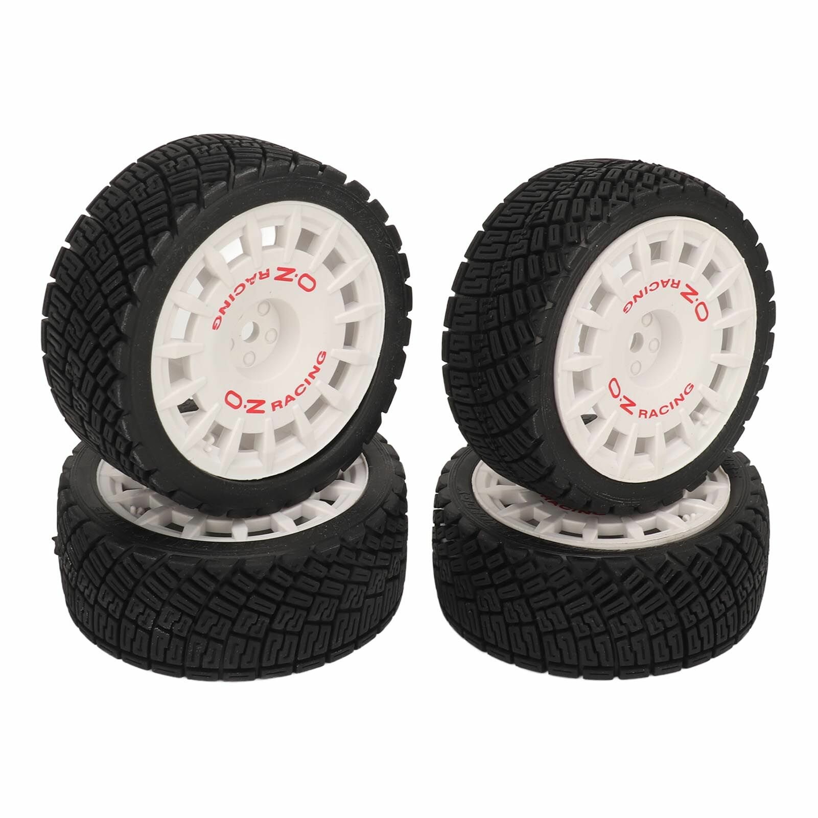 4 шт. резиновые колеса с радиоуправляемым автомобилем, высокая износостойкость, сильная амортизация, 1/10, дорожные шины с радиоуправлением для TAMIYA White