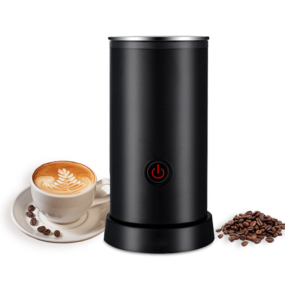 Электрический помпезер для молока 4-в-1 600W 240ml/8.12oz для горячего и холодного молока с бесшумной работой, антискользной ножкой, из нержавеющей стали для латте, капучино, макиато, горячего шоколада, черный, белый (выбор)