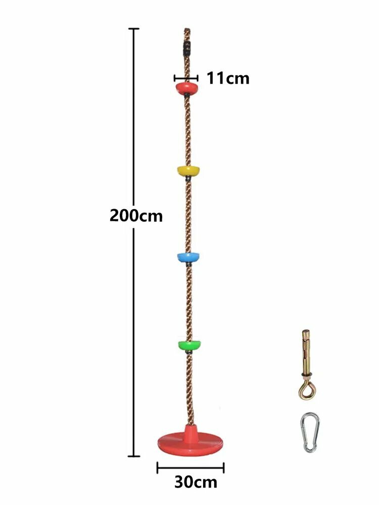 Канат для лазанья с зацепами. Качели подвесные диск Мойдвор. Тарзанка.