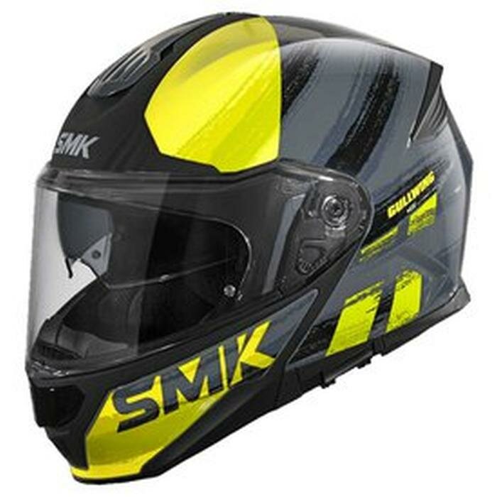 Шлем SMK GLIDE (жёлтый неон) c Bluetooth гарнитурой, размер L, GLIDE-HV400BT-L