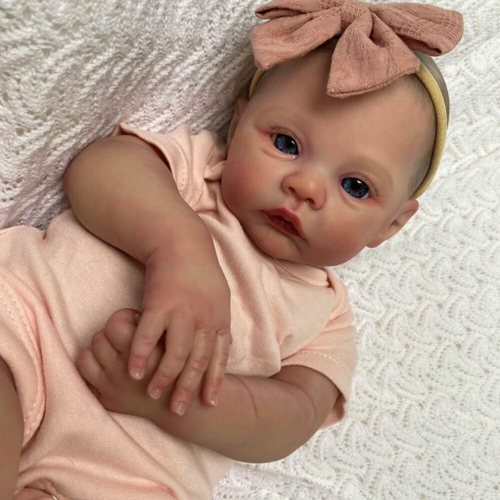 Кукла реборн 48см Cokela Корпус из мягкой ткани Reborn Doll + Бесплатный кулон для куклы