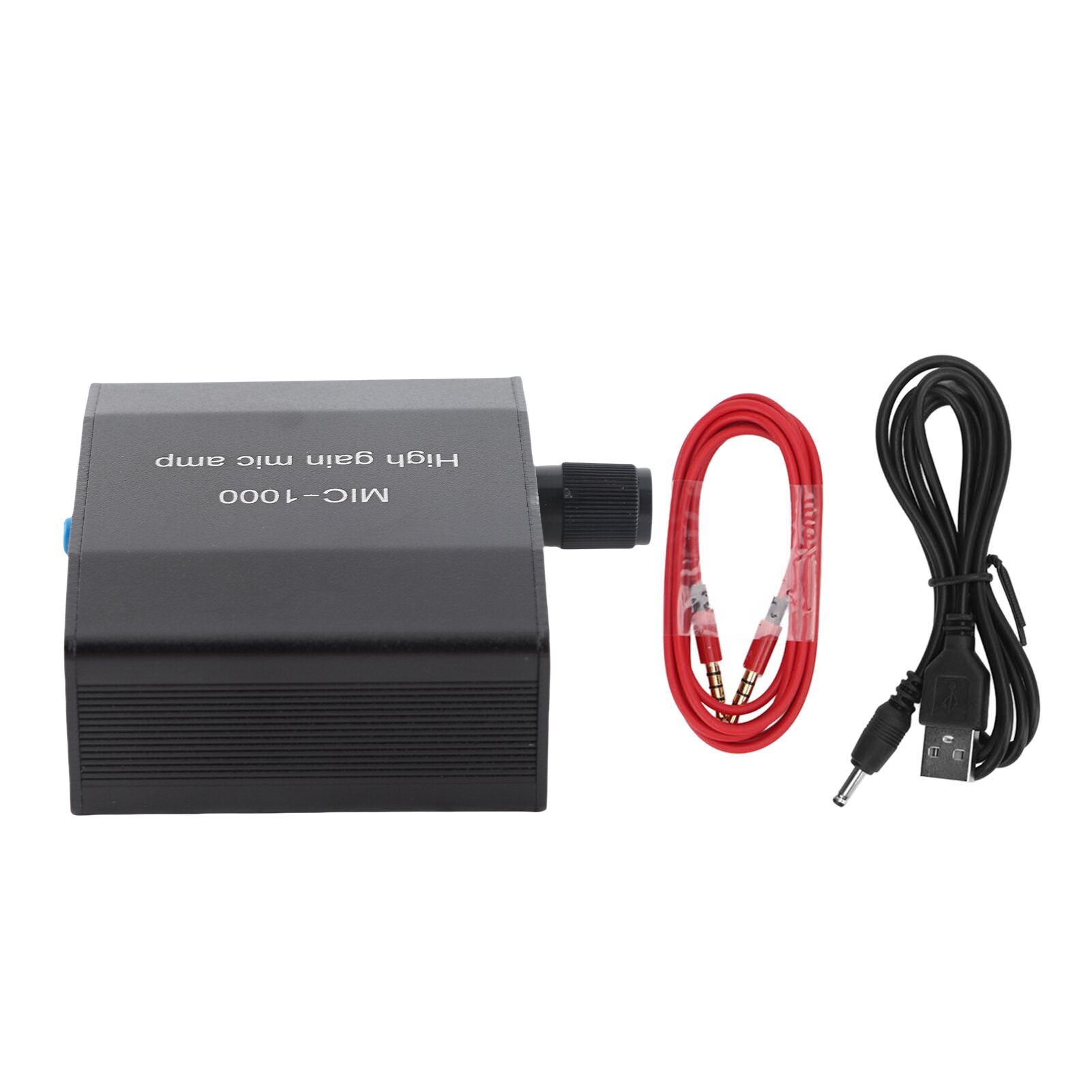 Микрофонный усилитель, аудиоусилитель с высоким коэффициентом усиления (1000 раз), комплект аксессуаров для усиления.