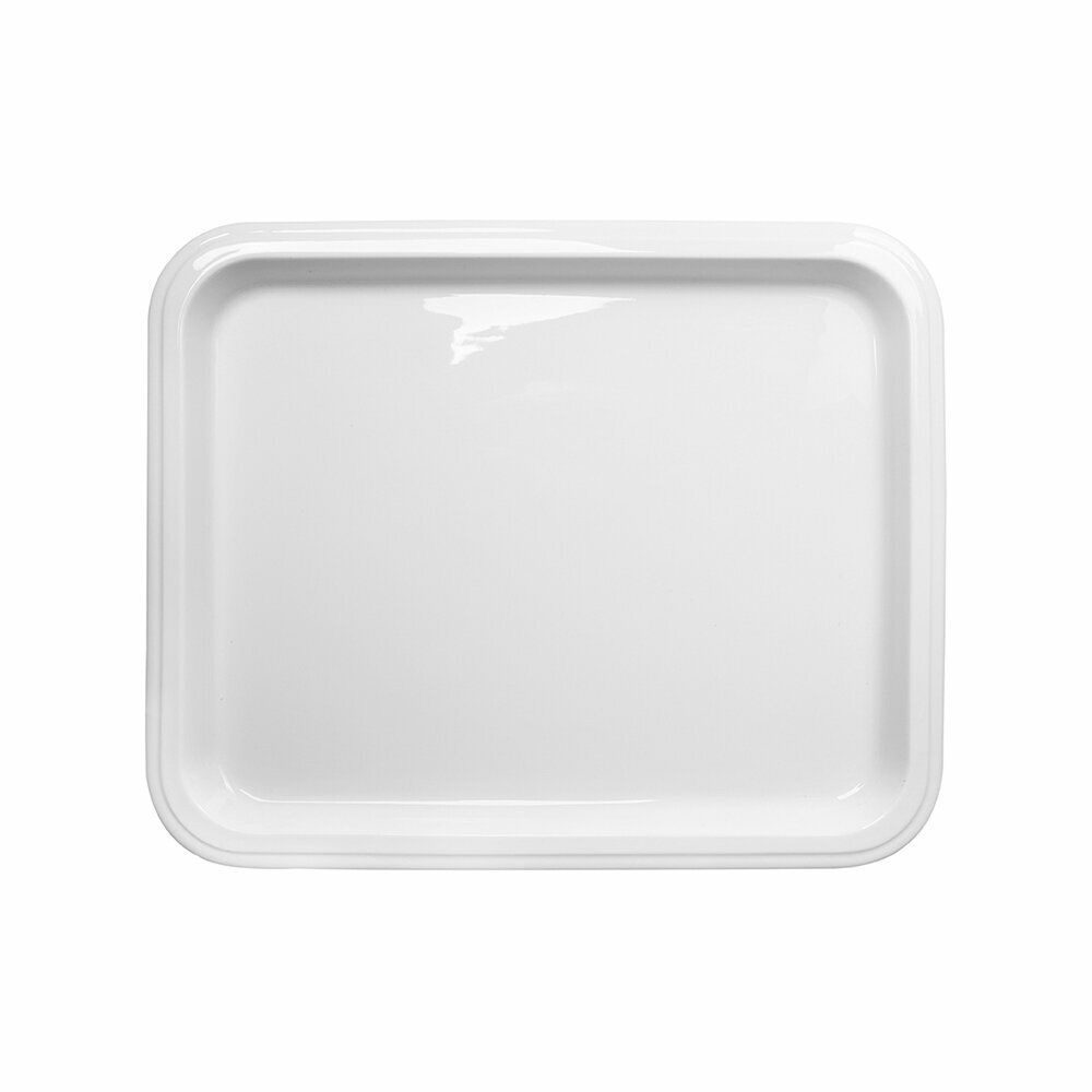 Гастроемкость фарфоровая «Corone» GN 1/2 330х268х20 мм белая KLEN