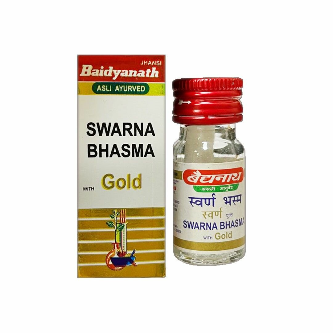 Сварна Бхасма - чистое золото в порошке / Swarna Bhasma Gold Baidyanath 125 мг
