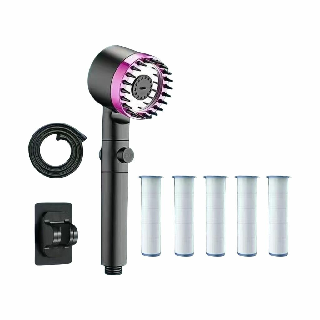 Душевая насадка с высоким давлением, 3 режима, фильтр, шланг