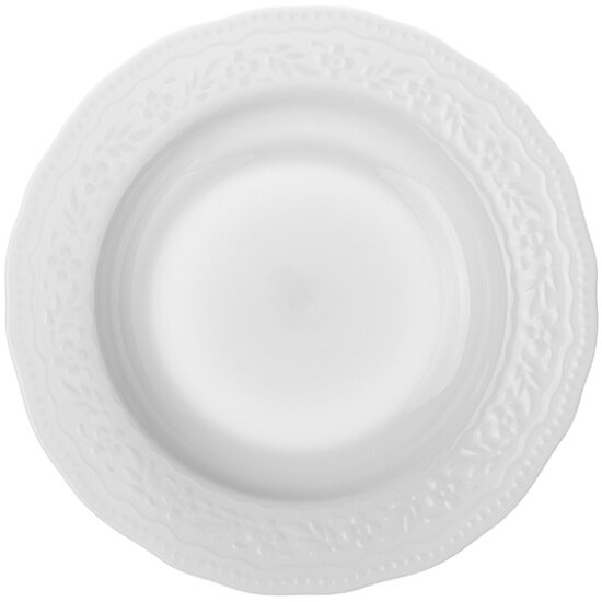Тарелка глубокая Kunstwerk «Эйфория» 22 см, 0.25 л, фарфор, белый (03015814)
