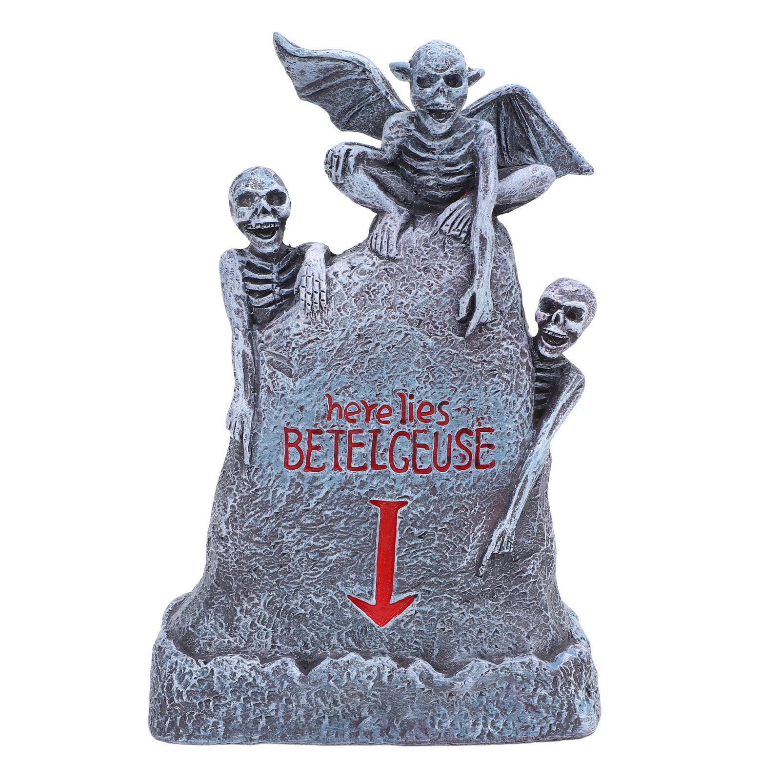 Украшение на столешнике смола освещенная миниатюрная миниатюра призрачного черепа на кладбище статуэтка для домашнего отдыха в помещении.