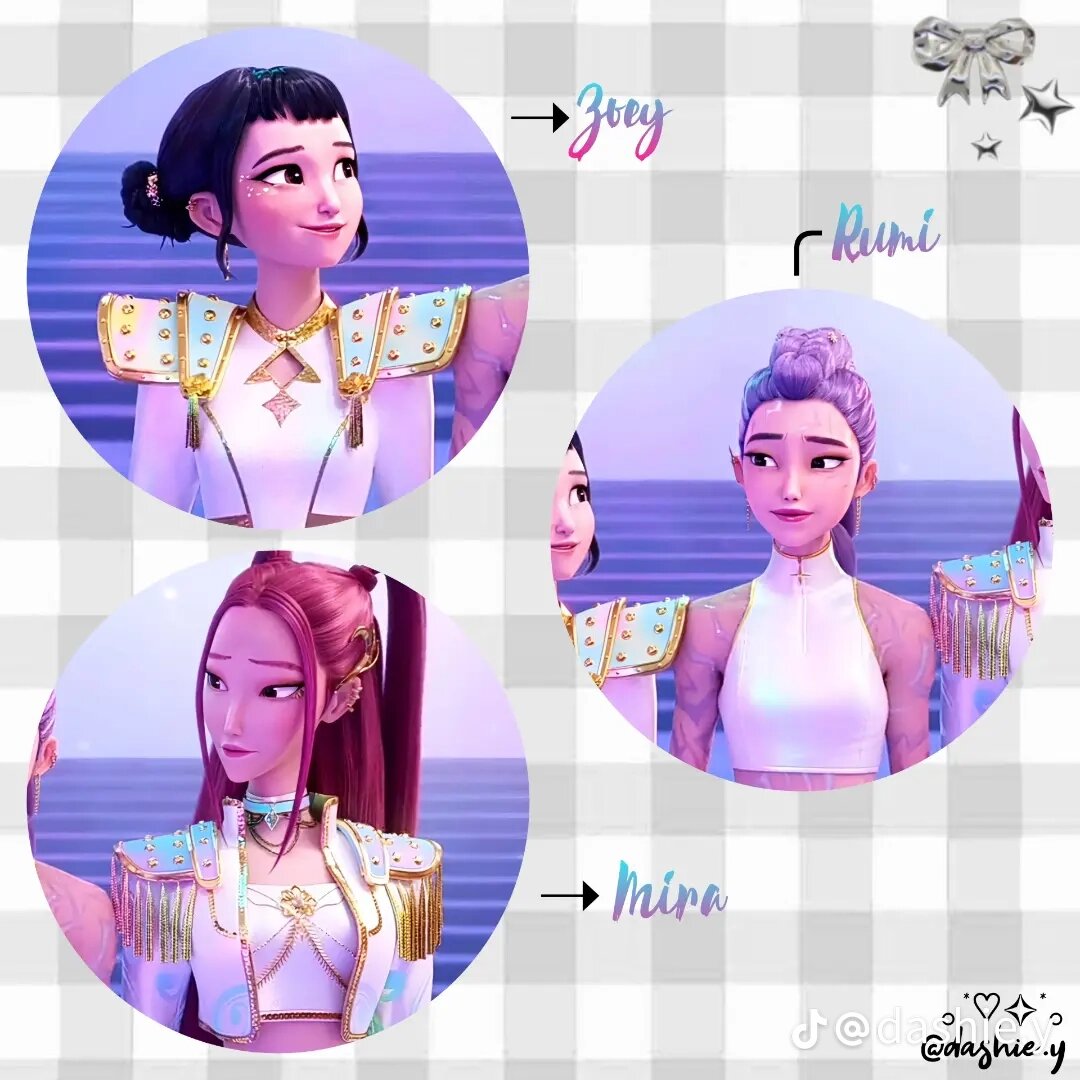 Стикеры/наклейки - K-POP DEMONS HUNTERS, Huntrix, Saja Boys, 5*5 см