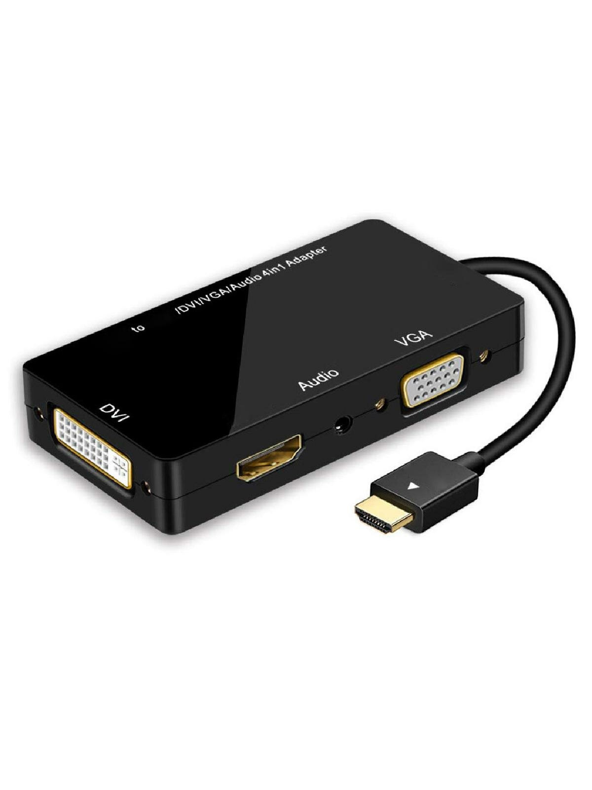 4-in-1 Mini Display Port Compatible Thunderbolt-compatible-compatible to HDMI/DVI/VGA Adapter Cable with Audio Output Ma