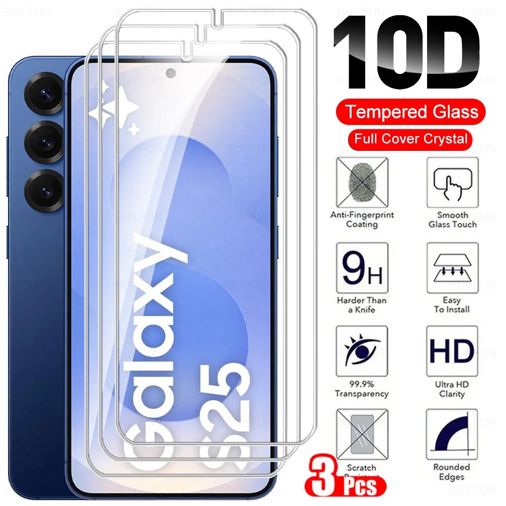 3 шт. Защитное стекло для Samsung Galaxy S25 5G