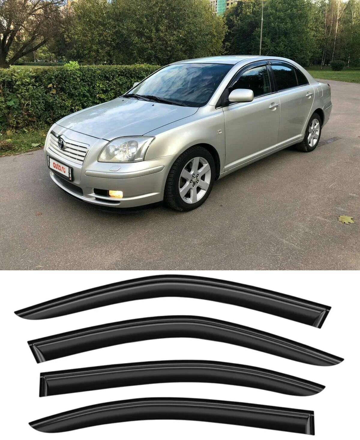 Дефлекторы боковых окон TOYOTA Avensis Тойота Авенсис седан (2003-2008)