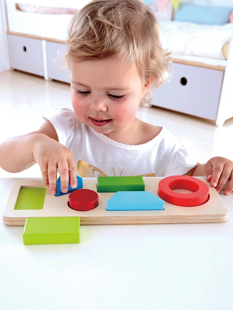 Игрушка для малышей Hape сортер деревянный "Цвета и формы", 7 предметов E1615_HP