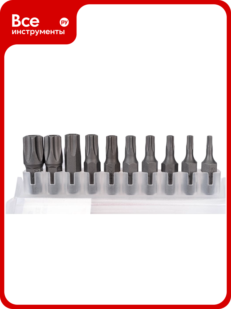 Набор вставок в боксе 1/4 DR торкс TS08-TS50 10шт JTC 5362