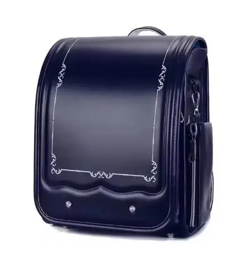 Школьный рюкзак Randoseru для девочек, японская школьная сумка для мальчиков, японский школьный рюкзак из искусственной кожи, японский рюкзак Randoseru Черный, refer to photo