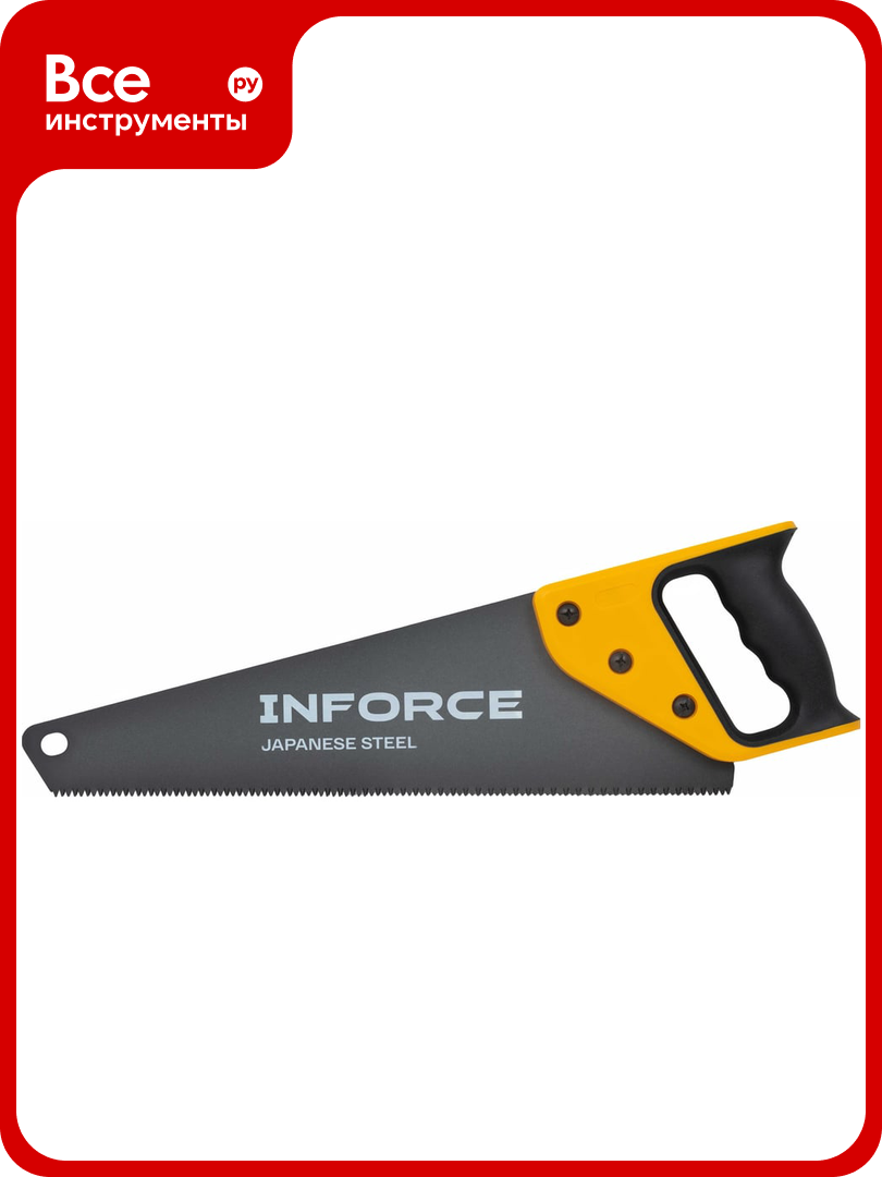 Ножовка по дереву Inforce 7-8 TPI, 400 мм 06-08-29