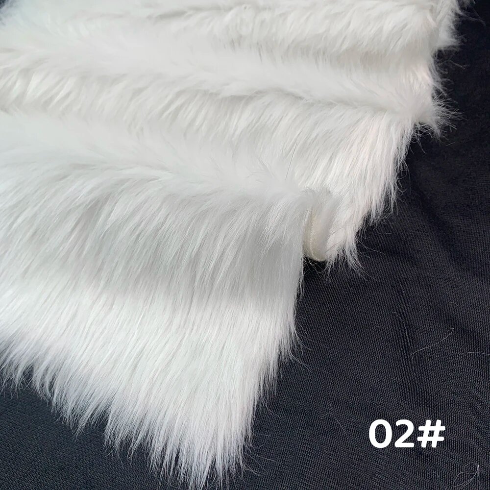 Меховая ткань SEWBATO 30x50 см Белый, 30x50cm, 02