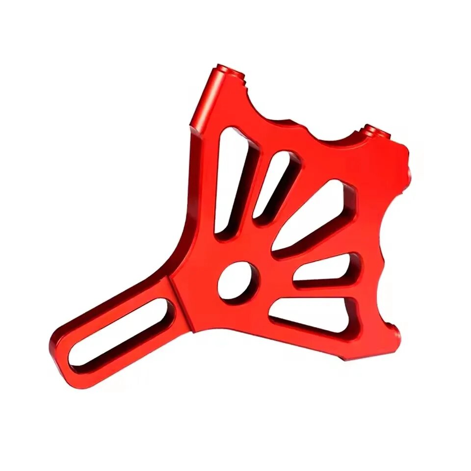 2 шт. тормозные суппорты об/мин с тормозным диском 220 мм, двунаправленная опора для задней плоской вилки, тормозная система для модификации двигателя скутера Красный, red