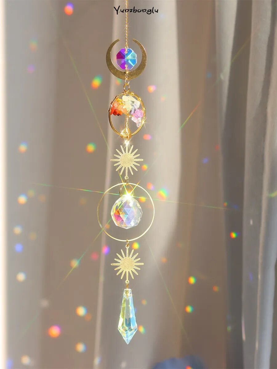 Природная руда, природная руда, кристалл призма для фото, ловец солнца