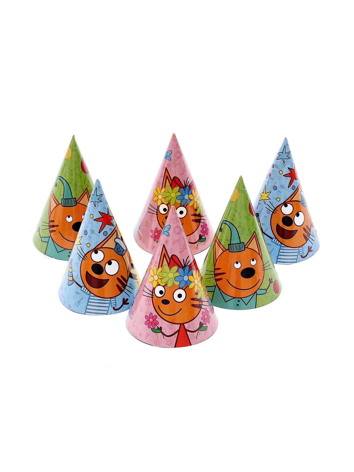 Колпак Дон Баллон «Играем вместе», Три Кота, 6 шт, Микс, мультфильм