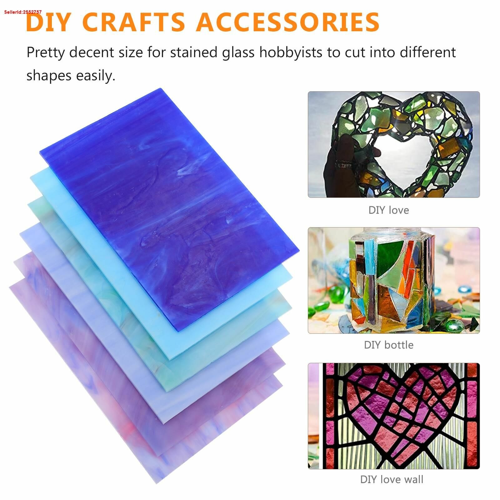 Стеклянные Плитки Для Мозаики, Идеально Для Домашнего Декора, Прямоугольная Форма, Материал: Стекло, 6 Шт