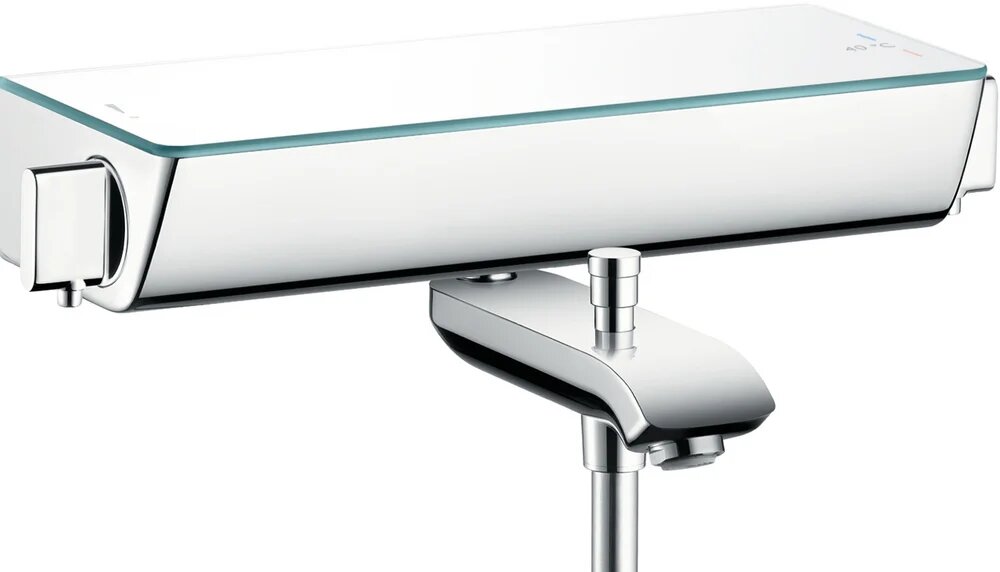 Термостатический смеситель Hansgrohe Ecostat Select 13141400 настенный, белый, хром, глянцевый, латунный, без лейки