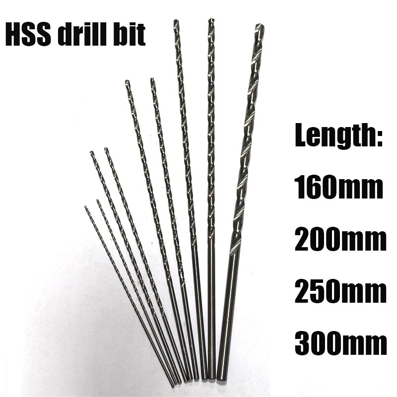 Набор удлиненных сверл из быстрорежущей стали 2-10 мм 2x300mm (4PCS)