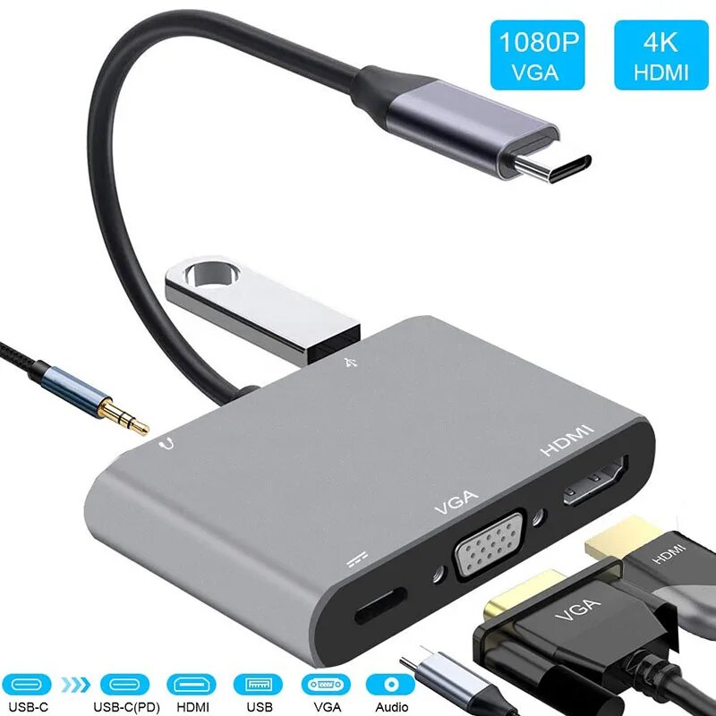 Duorem USB концентратор Type-C для MacBook Pro Air