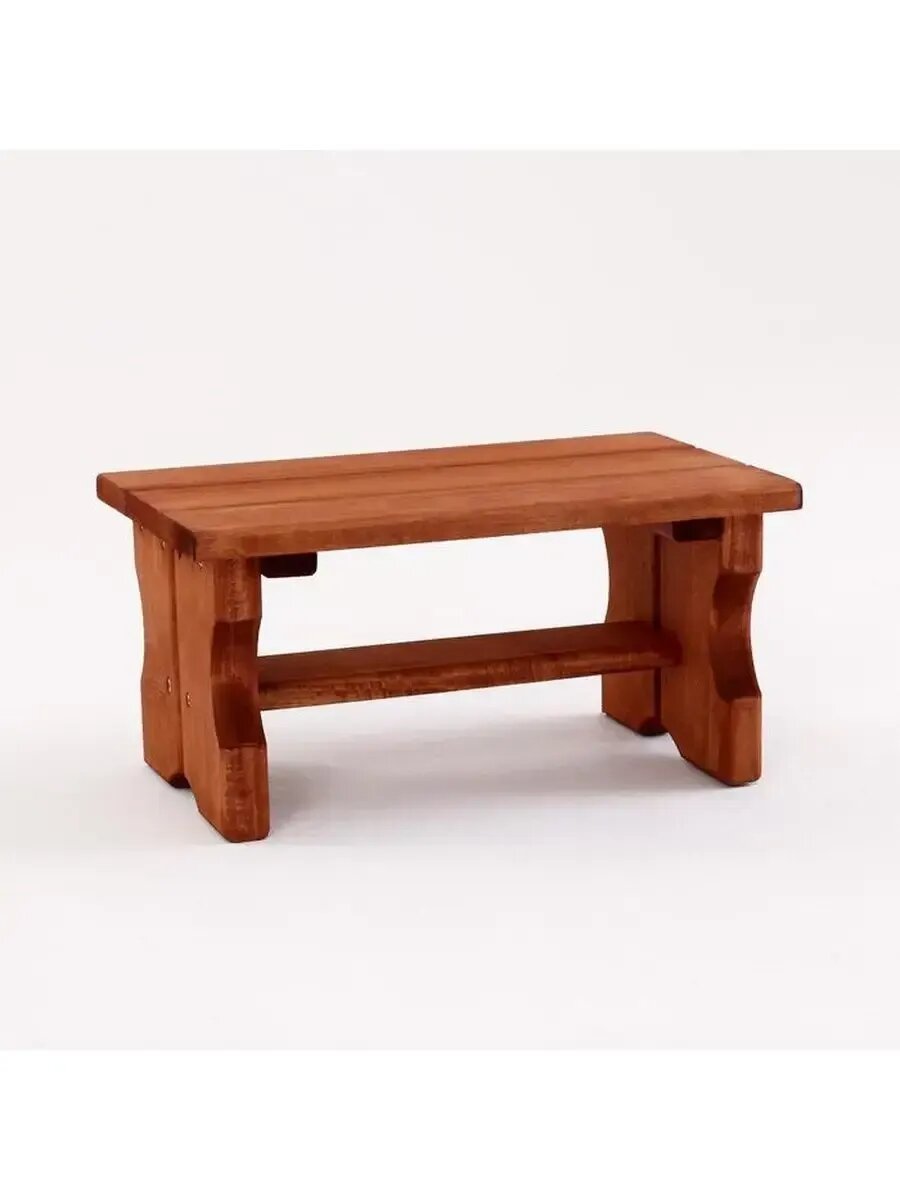 Лавочка низкая мореная, сорт В, 35х17х22см, липа Добропаровъ