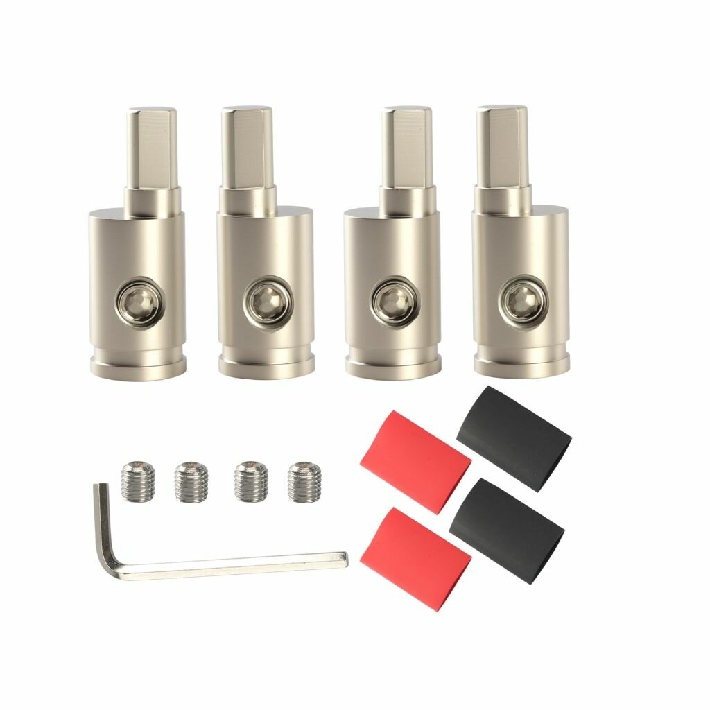 Аудиоаксессуары+2 пары монтажных клемм, клеммные колодки проводов автомобильной аудиосистемы, блока питания-от 4GA до