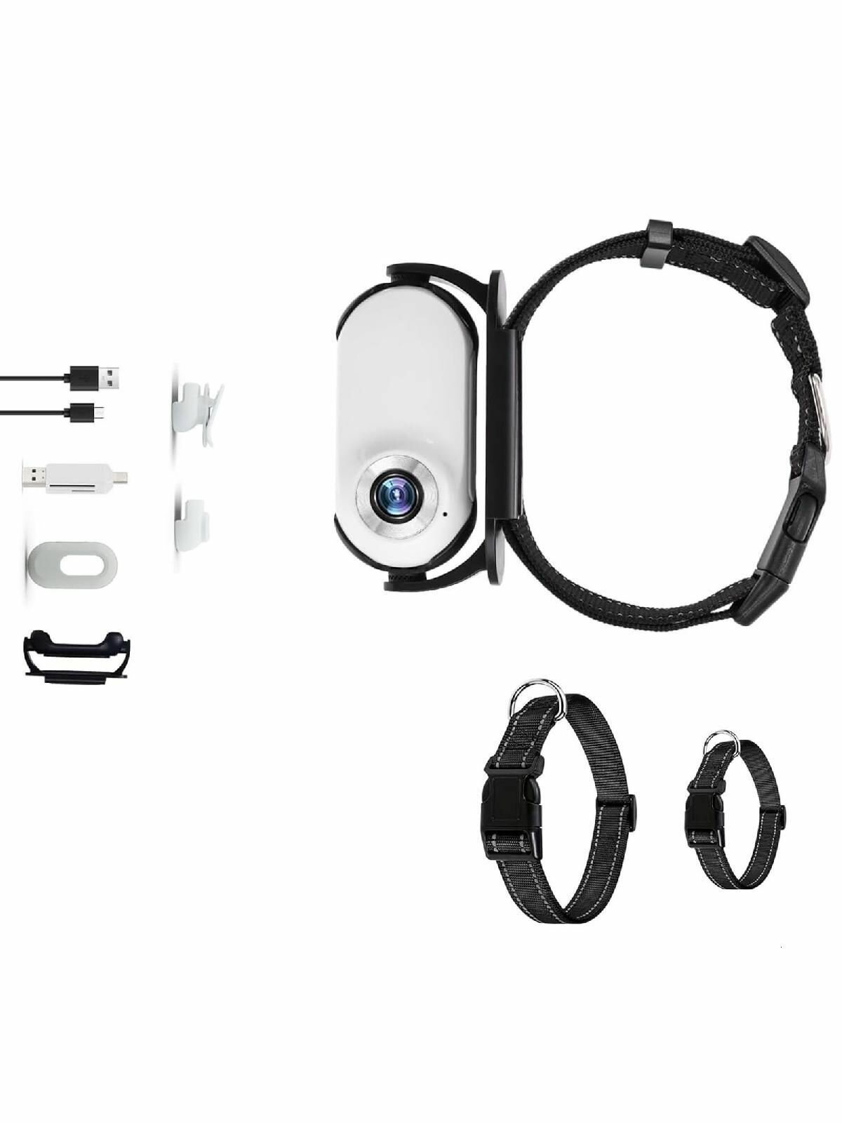 Экшн-камера для животных, Спортивная камера с углом обзора для домашних животных-белый