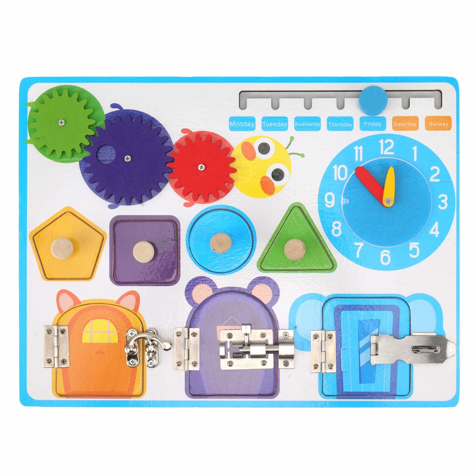 Сенсорная доска-будильник, обучающая деревянная доска для сенсорной активности, обучающие игрушки для детей с аутизмом