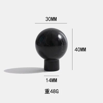 Черные ручки для шкафа из натурального мрамора, круглая ручка для мебельного шкафа, маленькая ручка для ящика комода, черная мраморная ручка, Black Marble-L