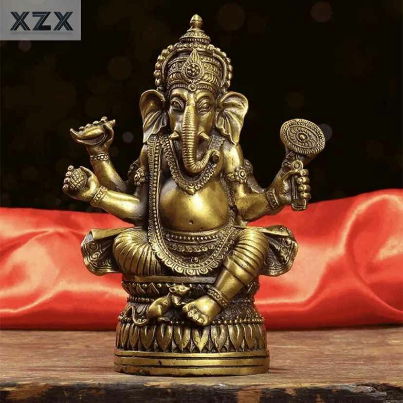 Статуэтка Ганеша 17cм бронзовая/статуэтки для интерьера