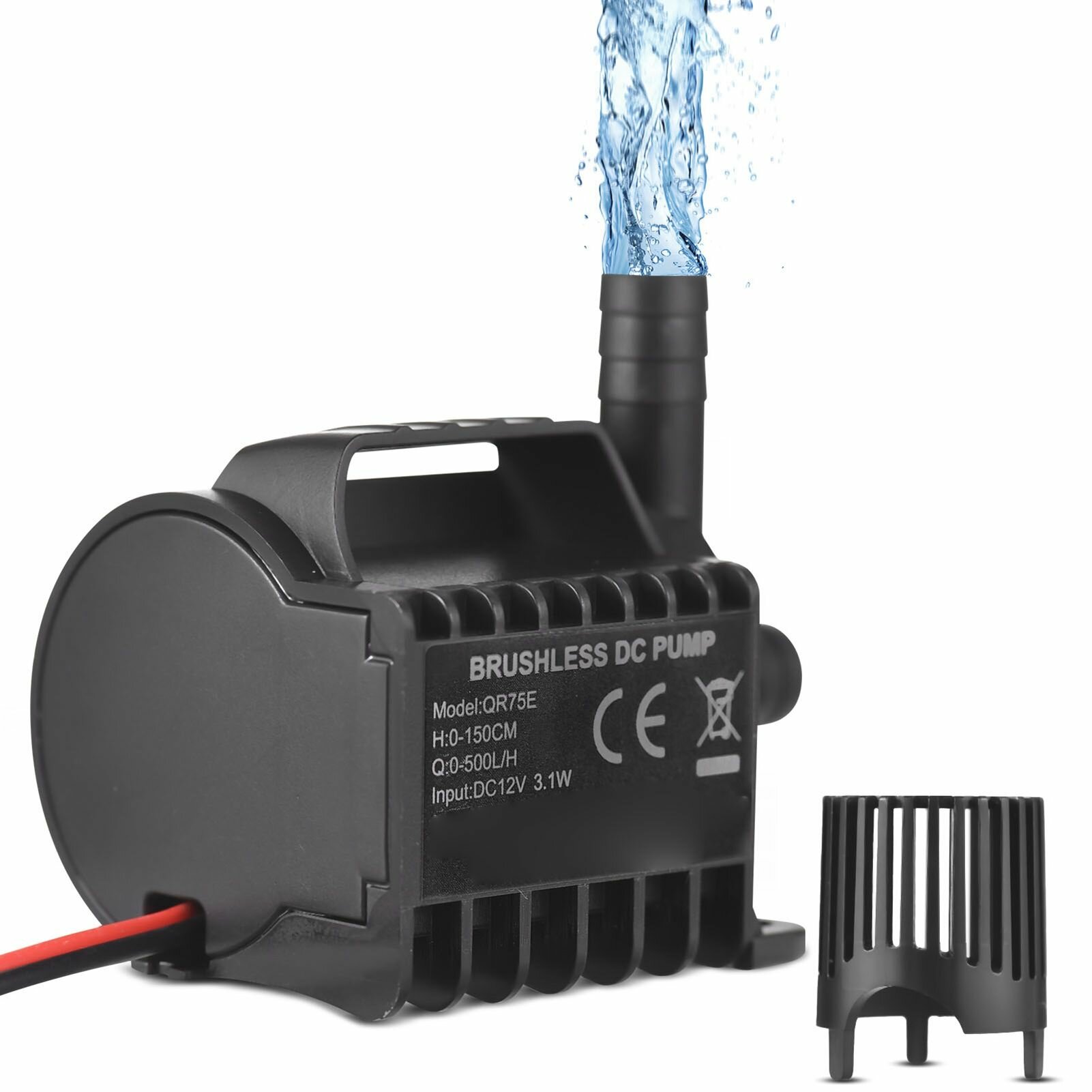 Погружной насос 12V 500л/ч с присоской