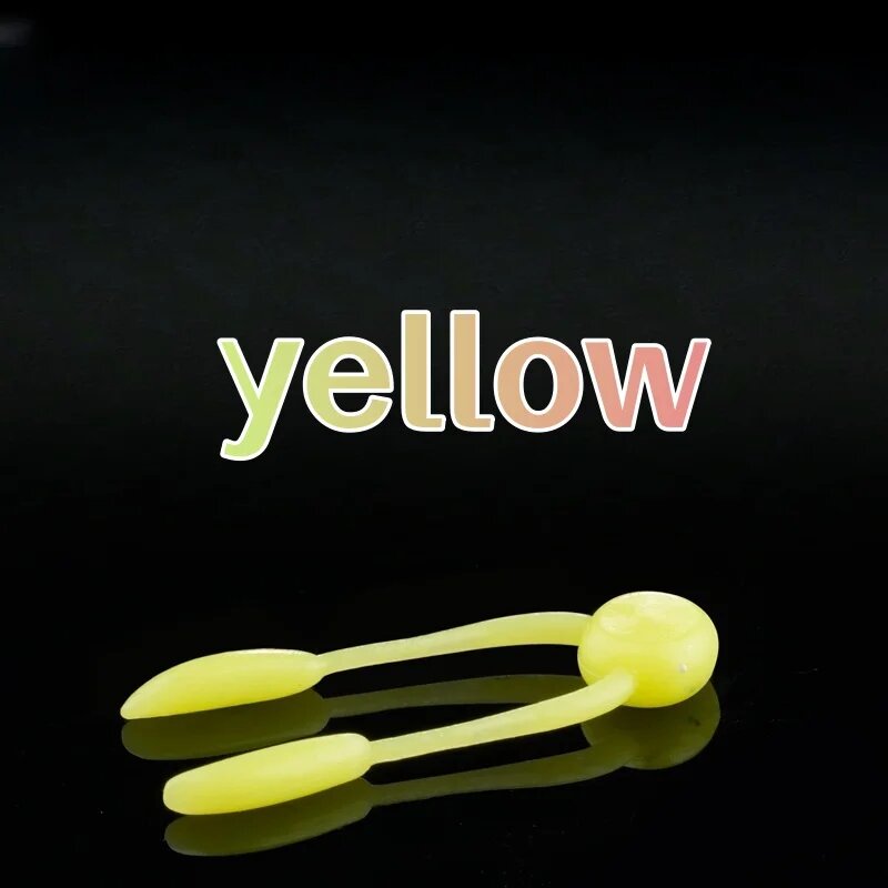 Светло-желтые силиконовые приманки для ловли рыбы, yellow