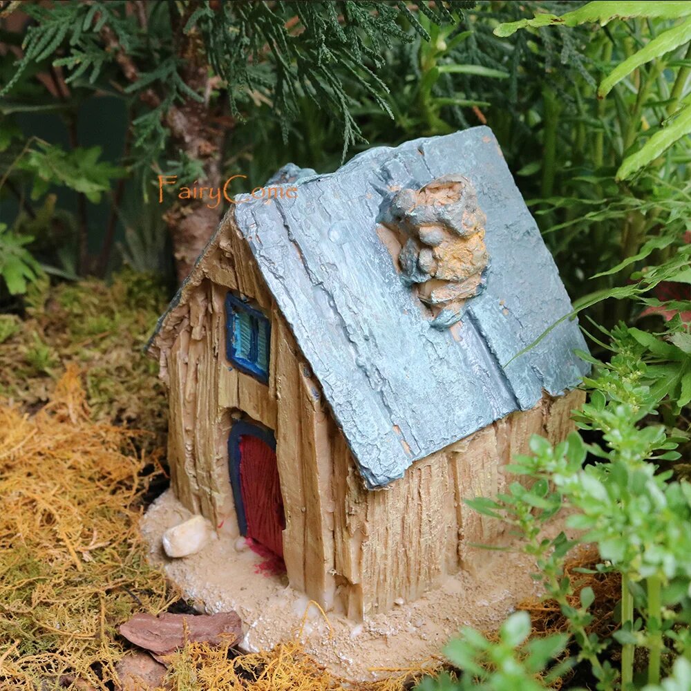 Миниатюрный садовый домик из канифоли FairyCome