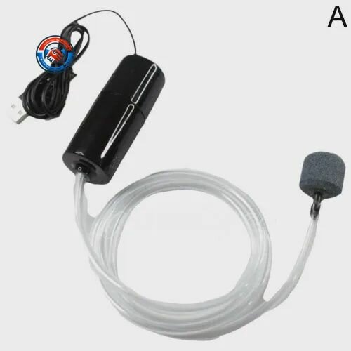 Бесшумный USB кислородный насос для аквариума, пруда и рыбалки, мини компрессор с клипсой, ультратихий, энергосберегающий, портативный аэратор для рыбок и черепах, комплект с воздушным камнем и шлангом