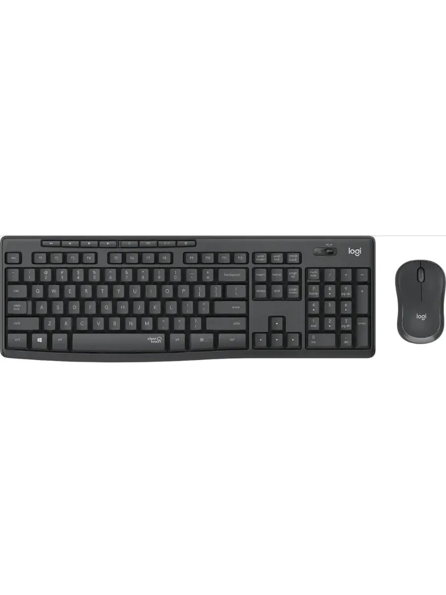 Комплект беспроводной клавиатура + мышь MK295 черный