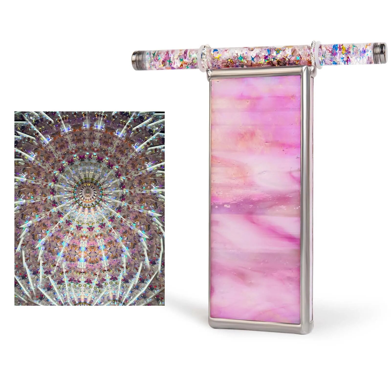 MORLENS ручные витражные калейдоскопы для взрослых 2 шт. Pink