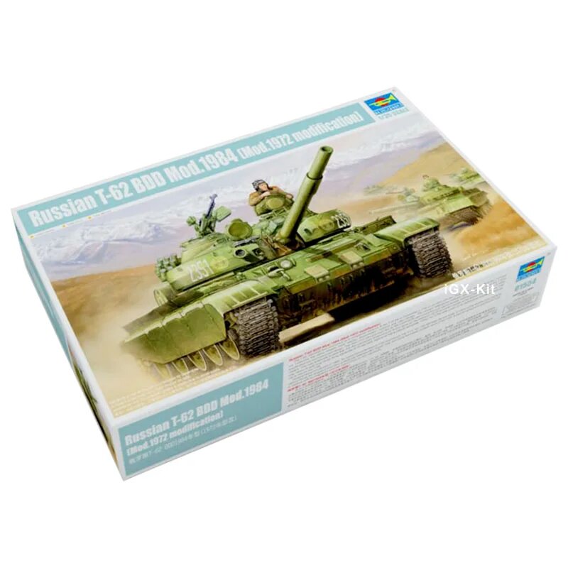 Trumpeter 01554 1/35, русский T-62 T62 BDD Mod 1984, танк, военная детская игрушка в подарок, пластиковая сборка, комплект модели здания