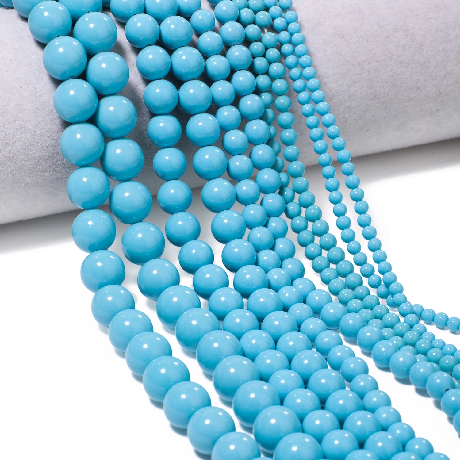 Натуральные магнитные бусины Xilitata синие бирюзовые 3/4/6/8/10 мм 3mm 105-115pcs