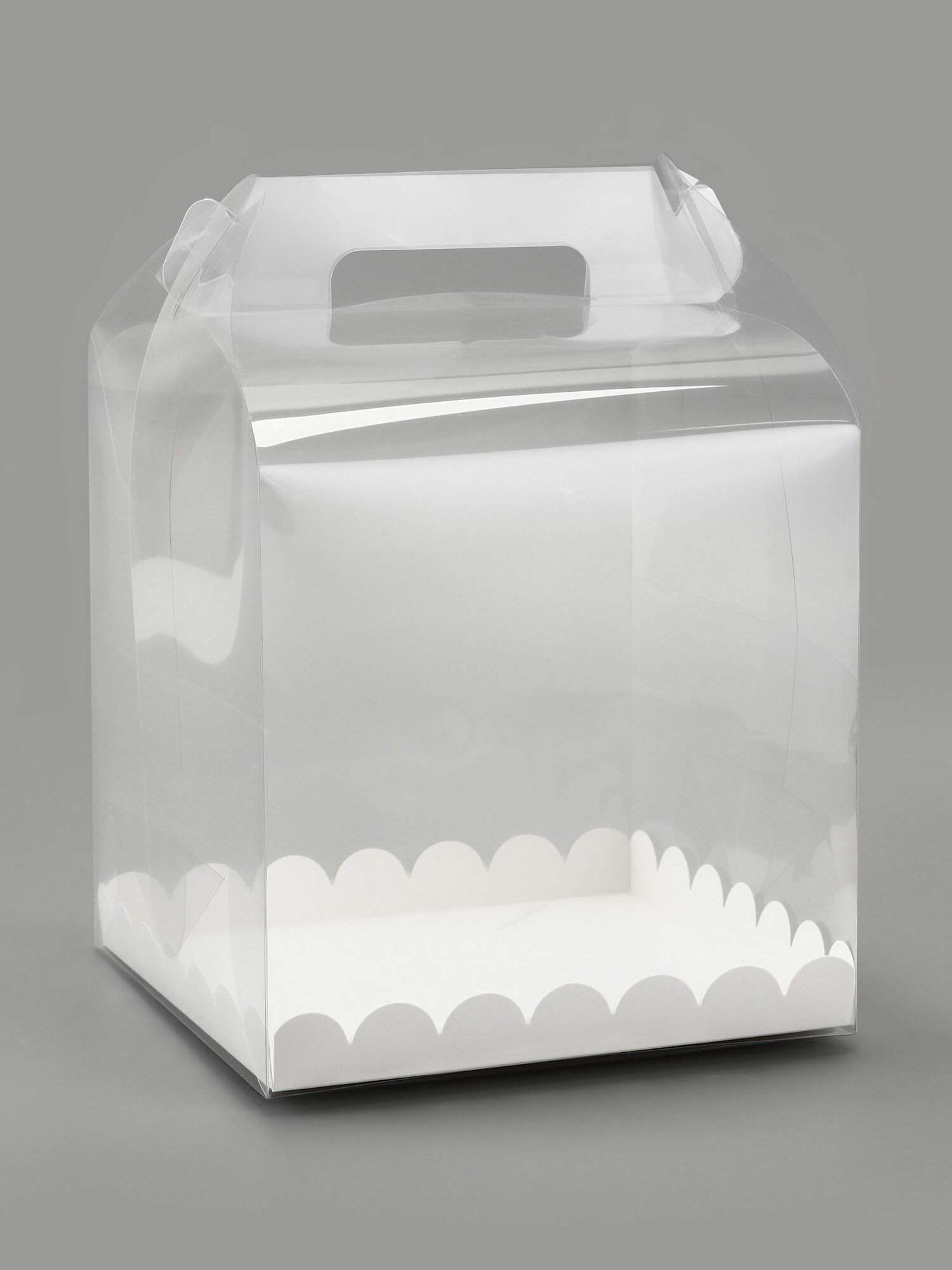 PVC Коробка для торта, прозрачная, 20x20x20 см, тематика праздника: день рождения