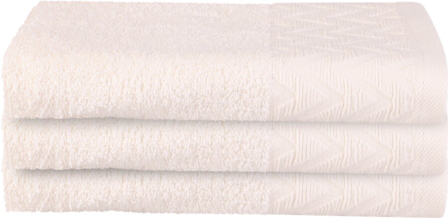 Полотенце махровое HOMECLUB Зигзаг 30х50см, кремовый HCЗ/3050/крем (Узбекистан)