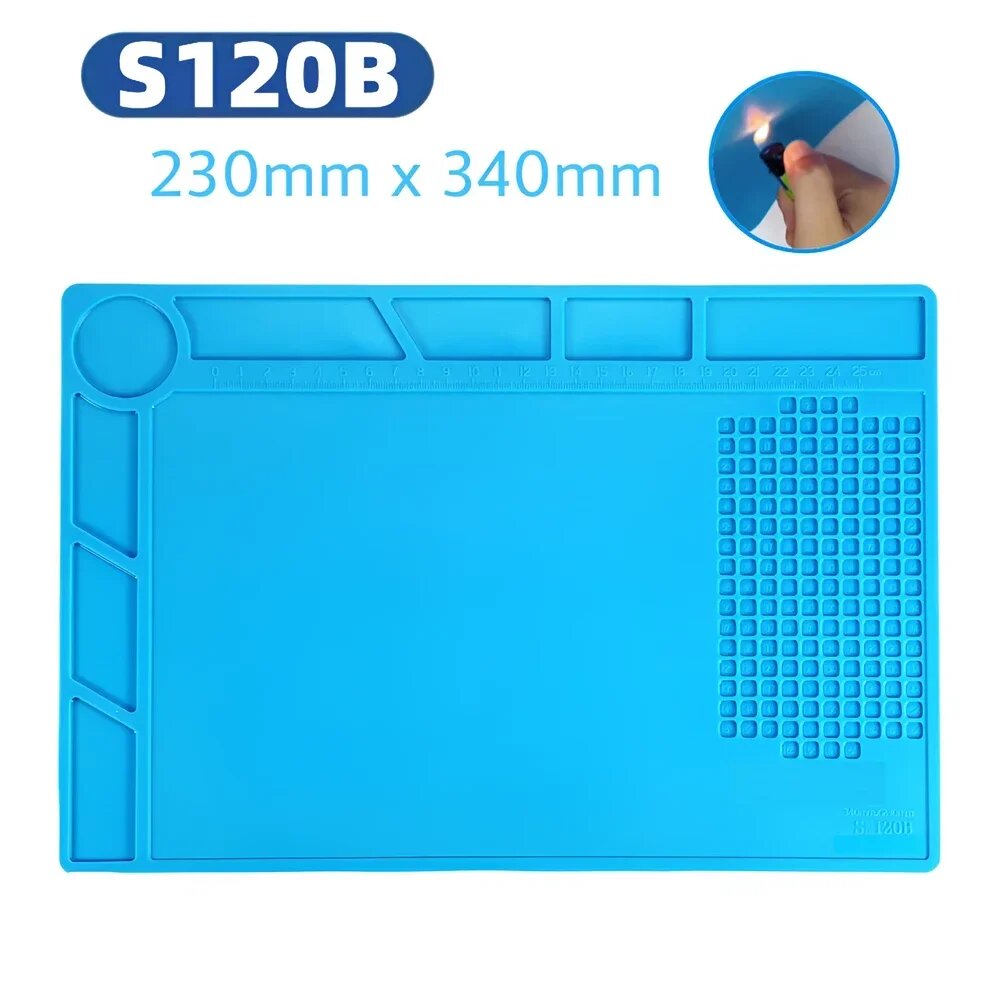 Теплоизоляционный коврик для пайки S120B 230x340 мм