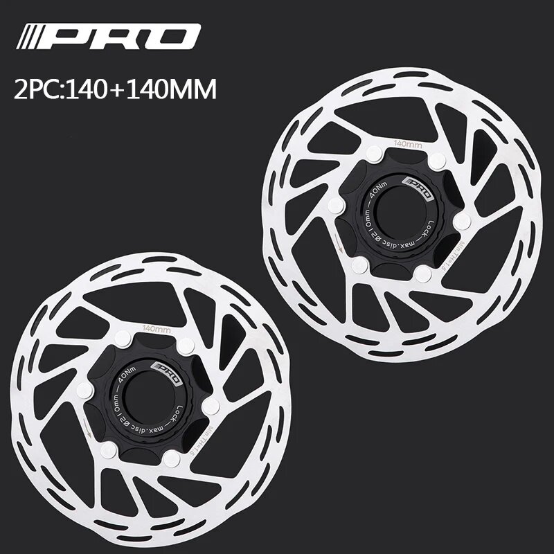 IIIPRO Центрлок Дисковые Тормозные Роторы из Нержавеющей Стали для Велосипеда Белый, 2PC 140-140MM