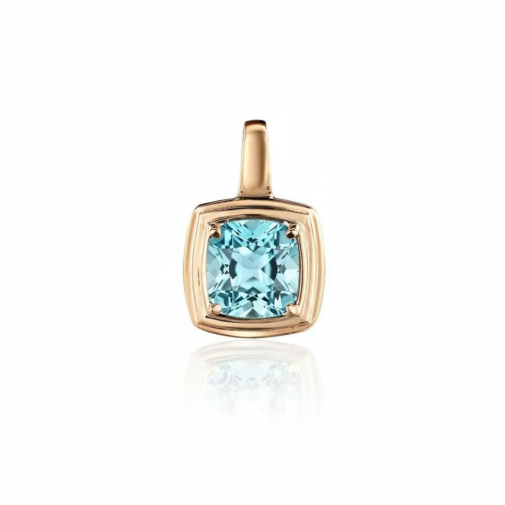 Подвеска, красное золото, 585 проба, топаз