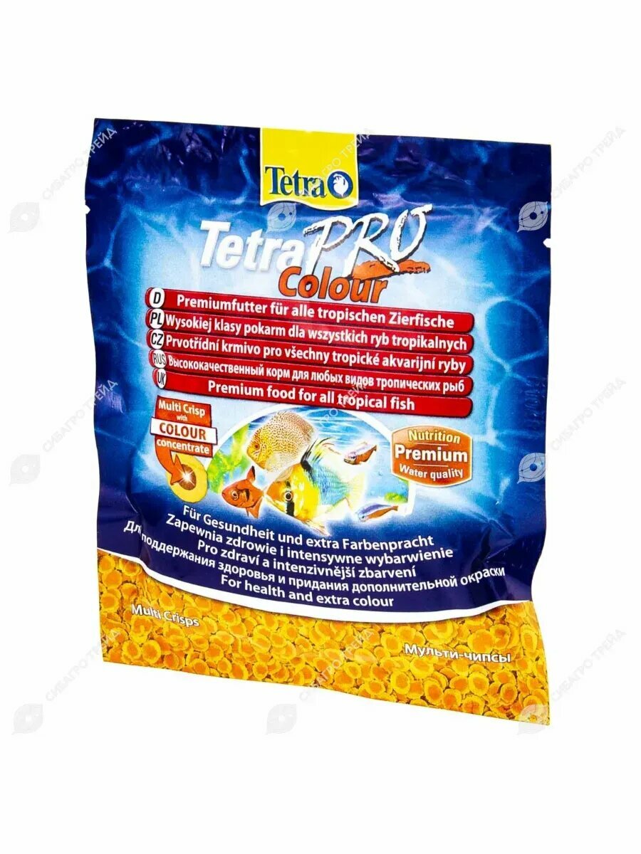 Tetrapro Colour корм для рыб в виде чипсов, 12 г