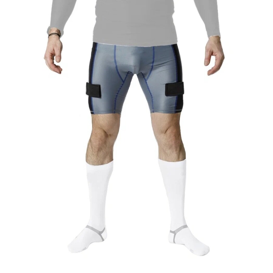 Шорты с раковиной Mad Guy Basic Compression JR черные/серые (110)