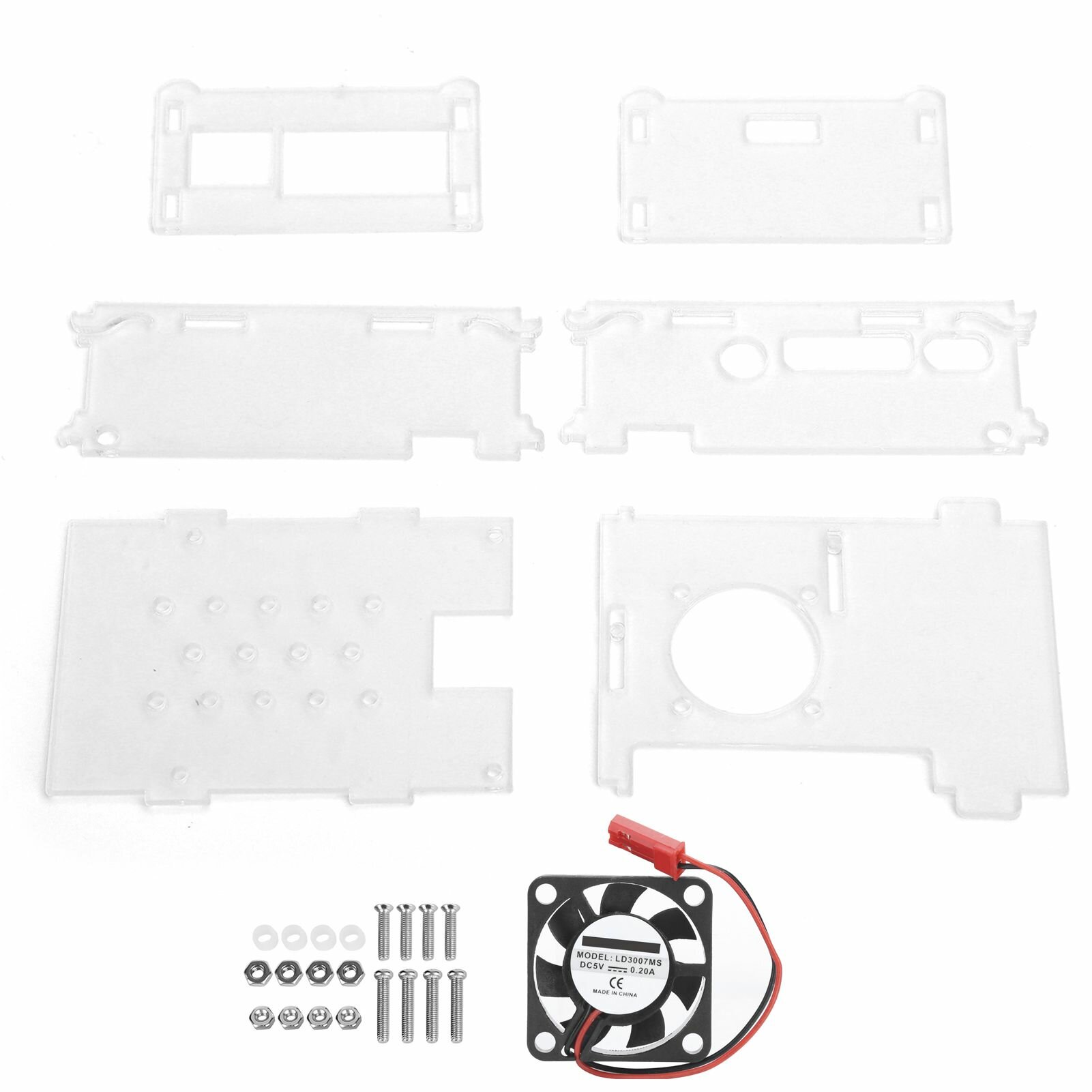 Акриловый корпус для Raspberry Pi 4B с кулером